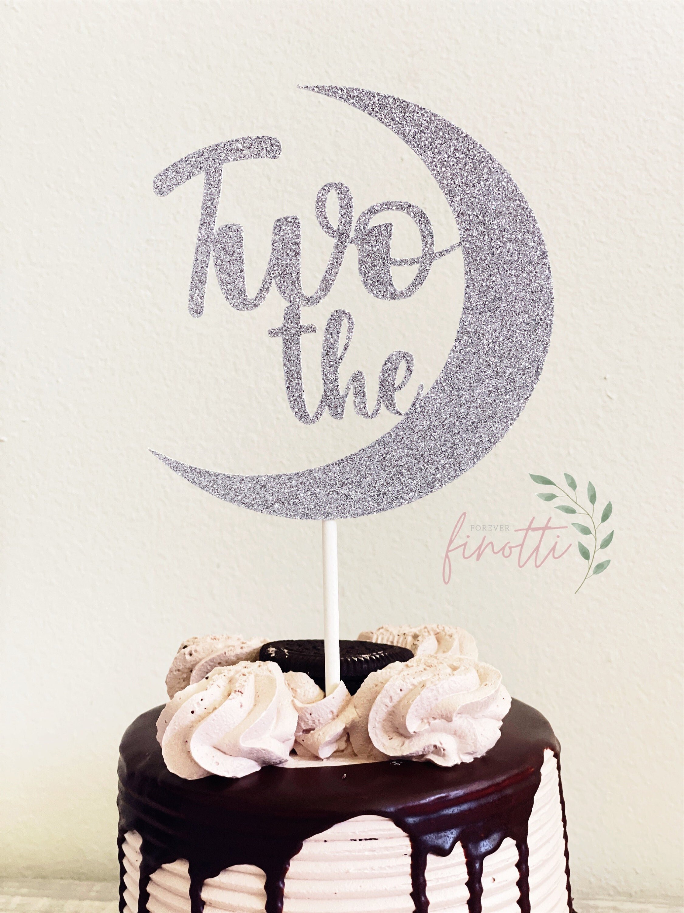 Two the Moon Cake Topper - Etsy
