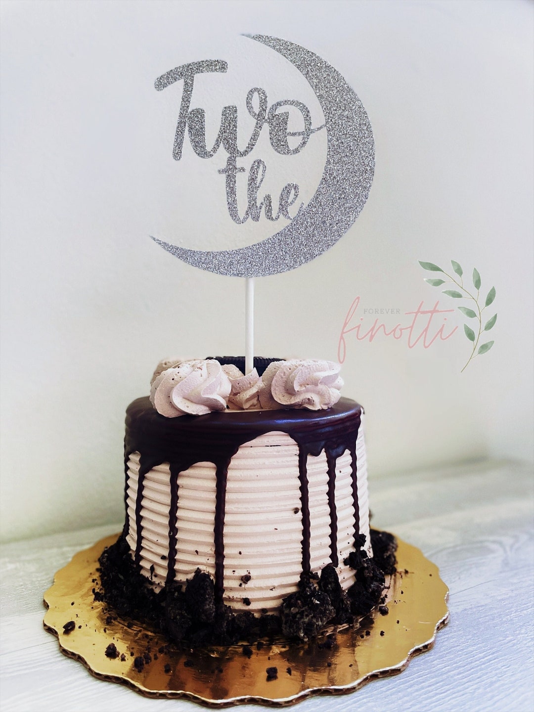 Two the Moon Cake Topper - Etsy