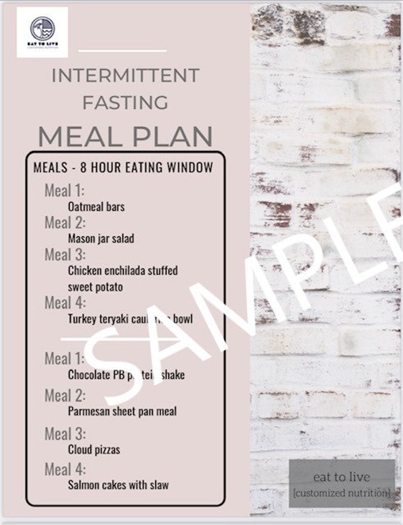 Intermittent Fasting 2 Week Meal Plan - Etsy