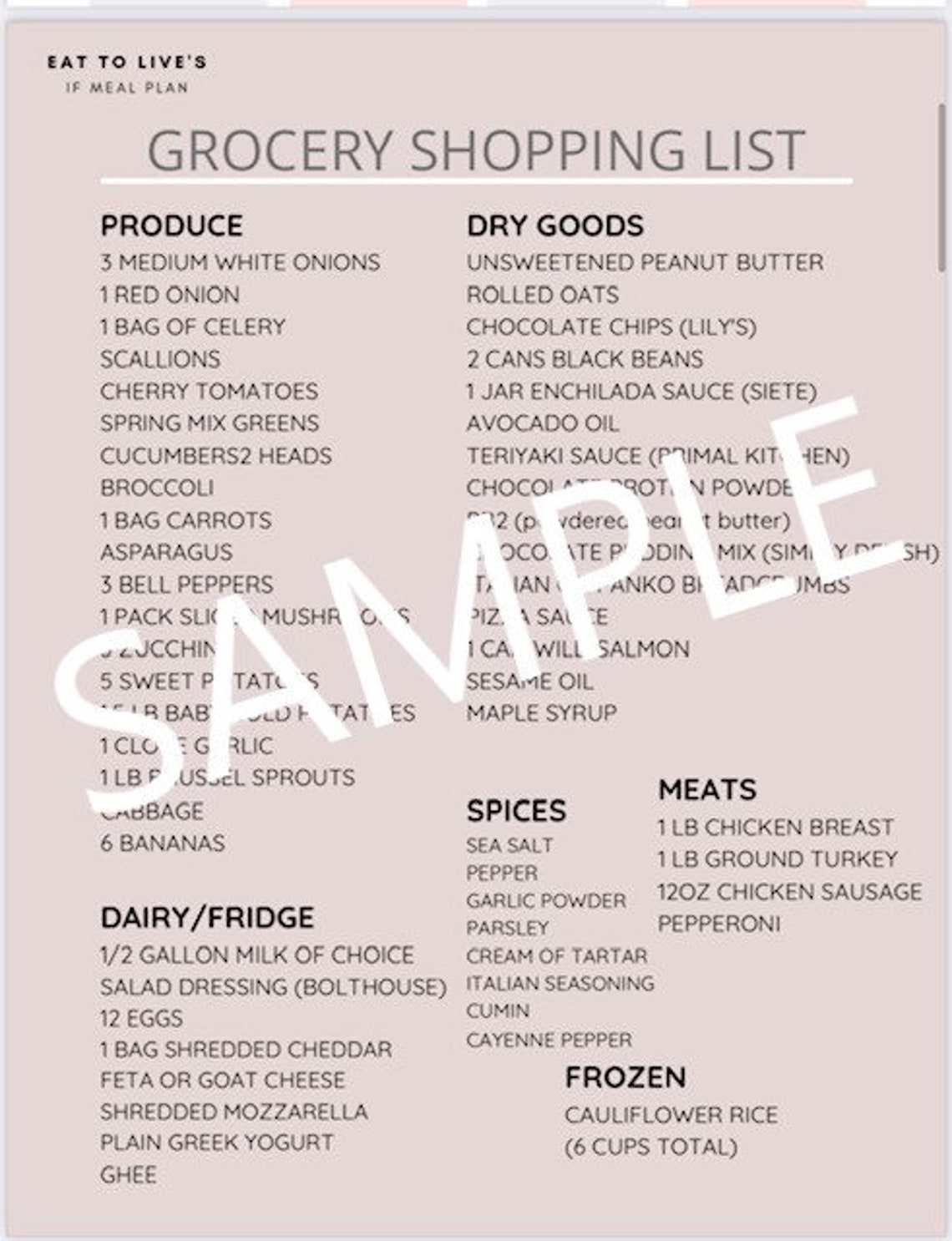 Intermittent Fasting 2 Week Meal Plan - Etsy