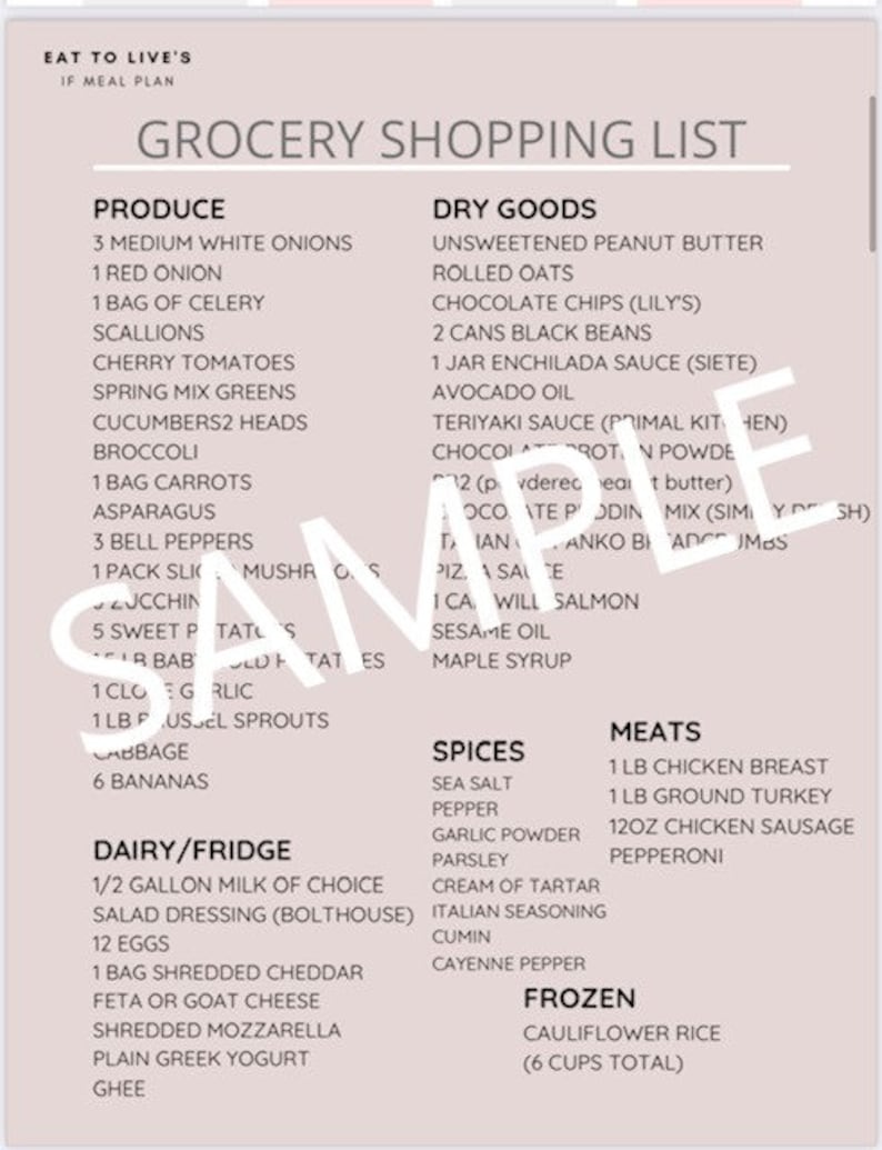 Intermittent Fasting 2 Week Meal Plan - Etsy