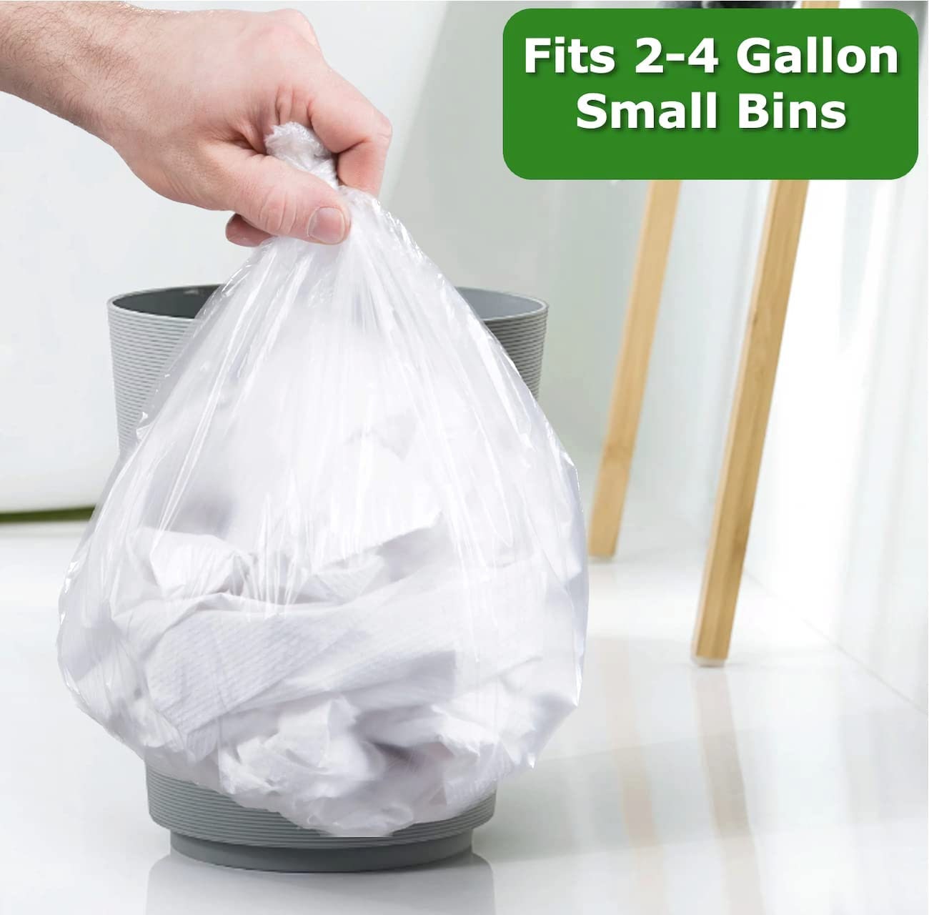 2-4 Gallon Small Trash Bags Bathroom Garbage Bags Value Pack 440 Count ...