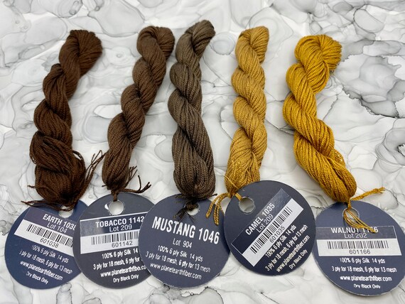 Planet Earth 6-ply Silk Thread Browns | Etsy