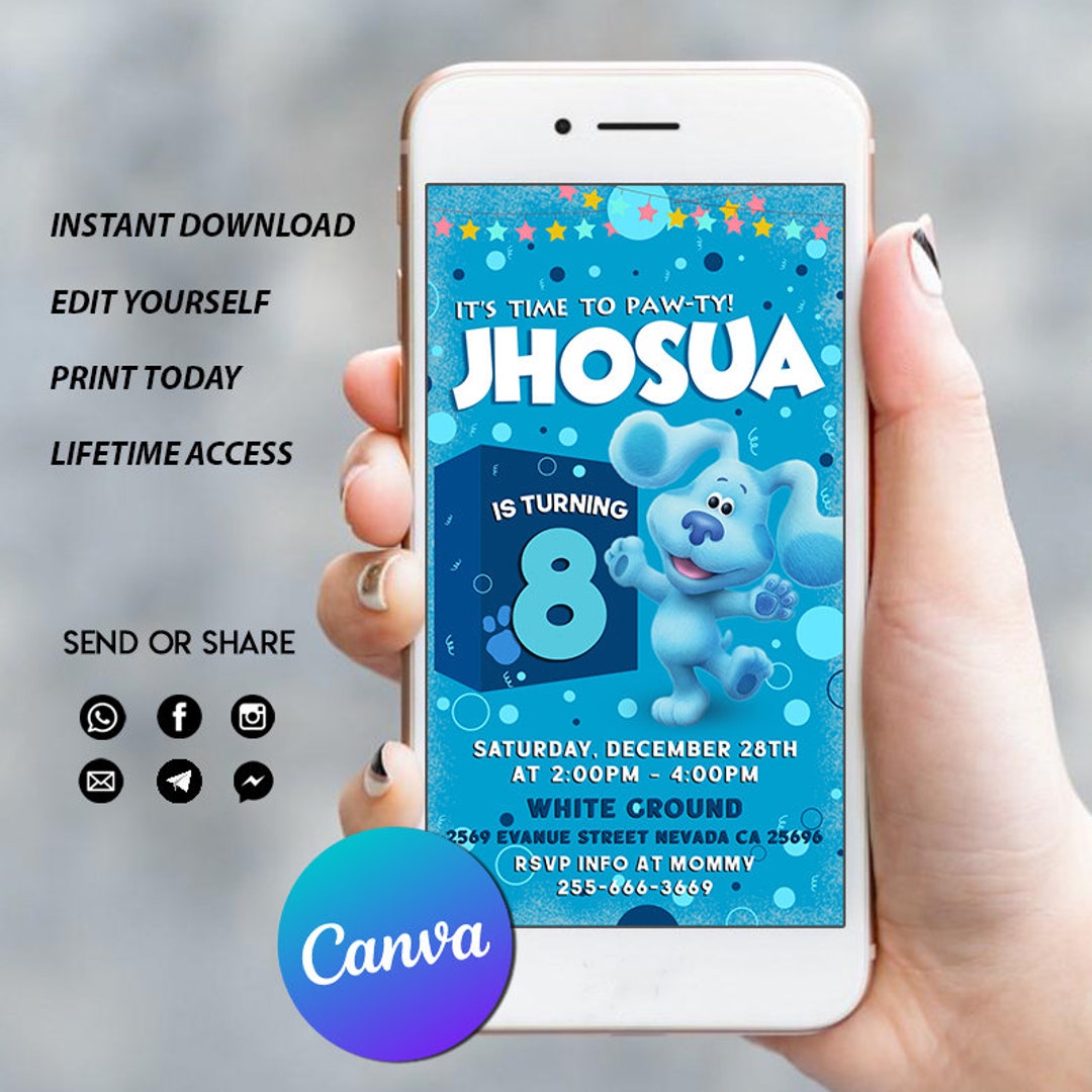 Blues Clues Birthday, Blues Clues Party, Blues Clues Invitation, Blues ...