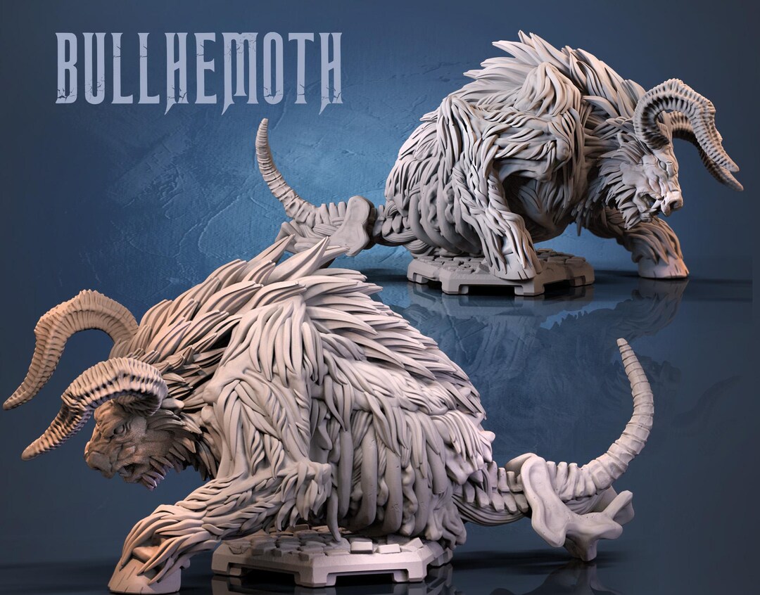 Bullhemoth Zombie Minotaur Beast Dragun Studios 32mm Printed Miniatures ...