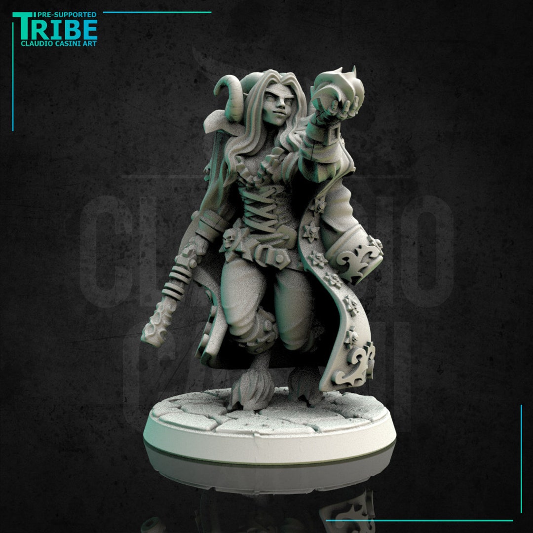 Female Faun/satyr Pirate Claudiocasiniart Rpgs D&D Pathfinder 32mm ...