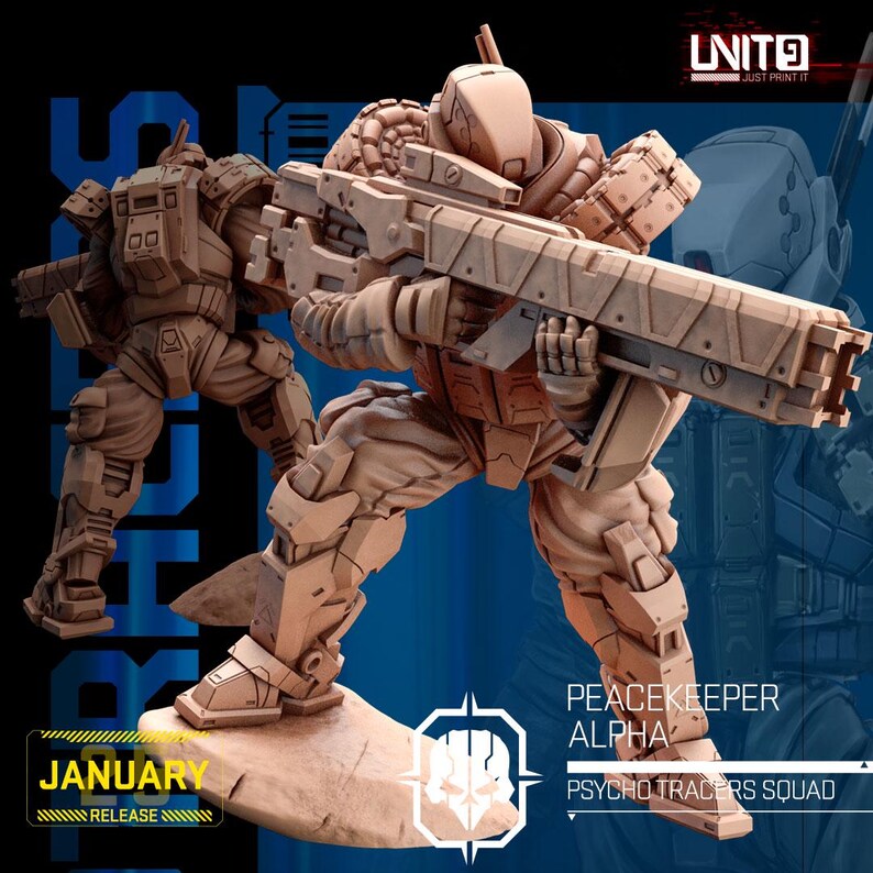 Peacekeeper Alpha - Droid - Robot - Grimdark - Cyberpunk - Sci-fi ...