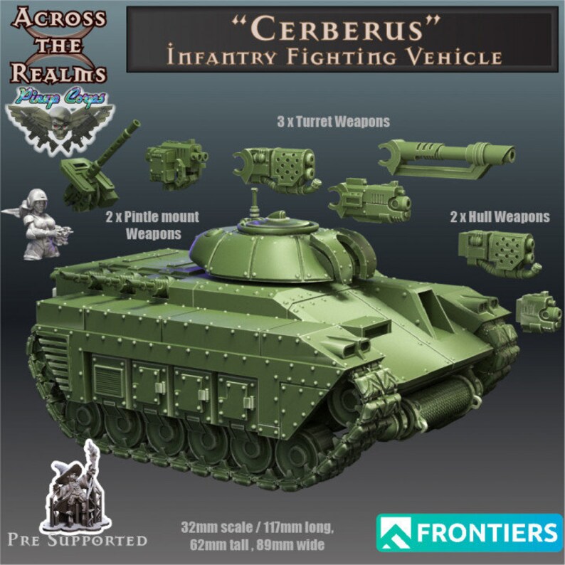 Cerberus Tank Across the Realms 32mm Printed Miniatures - Etsy