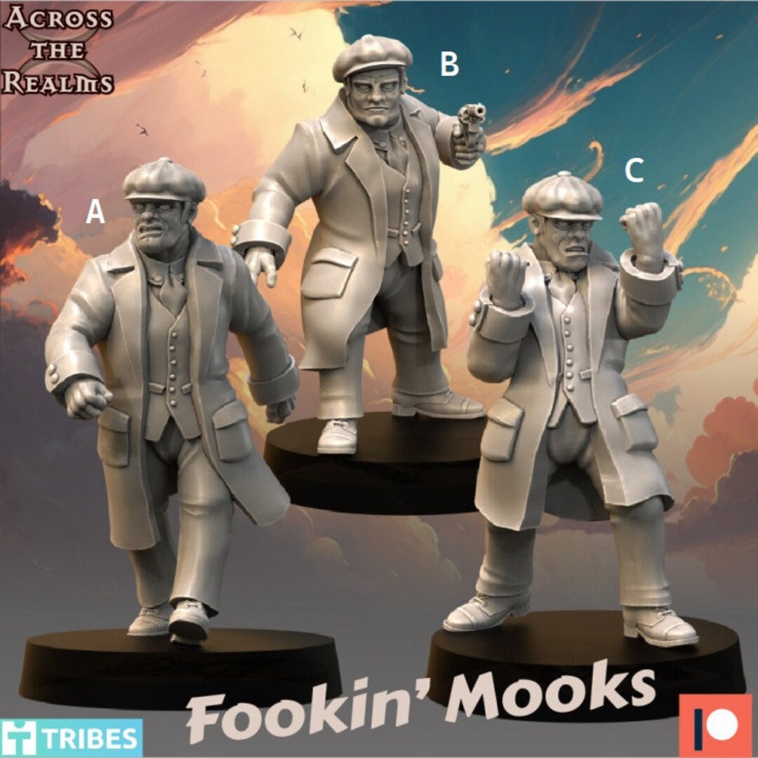 Mobsters - Thugs - Gangers - Across the Realms - 32mm Printed ...