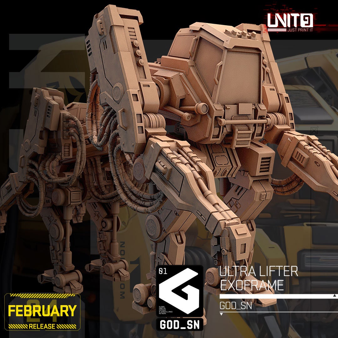 Ultra Lifter Exoframe Mech Walker Grimdark Cyberpunk Sci-fi UNIT9 32mm ...