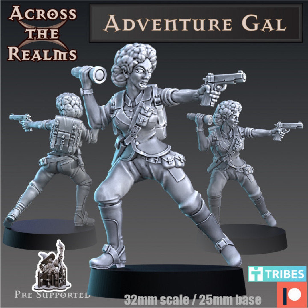 Female Adventurer 20s Pulp Across the Realms 32mm - Etsy