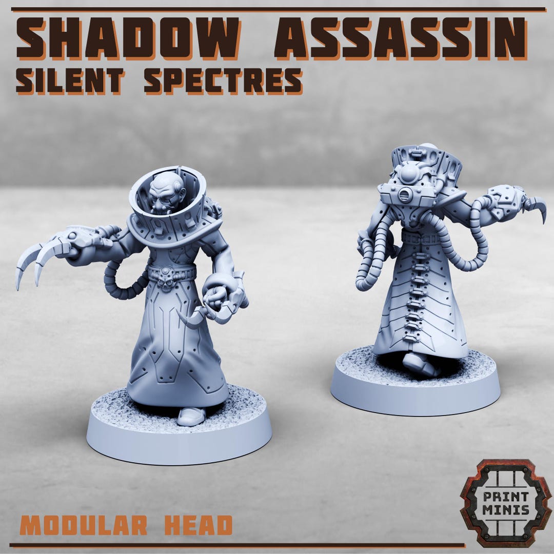 Shadow Assassins Cyborg Mercenary Cyberpunk Sci-fi Print Minis ...