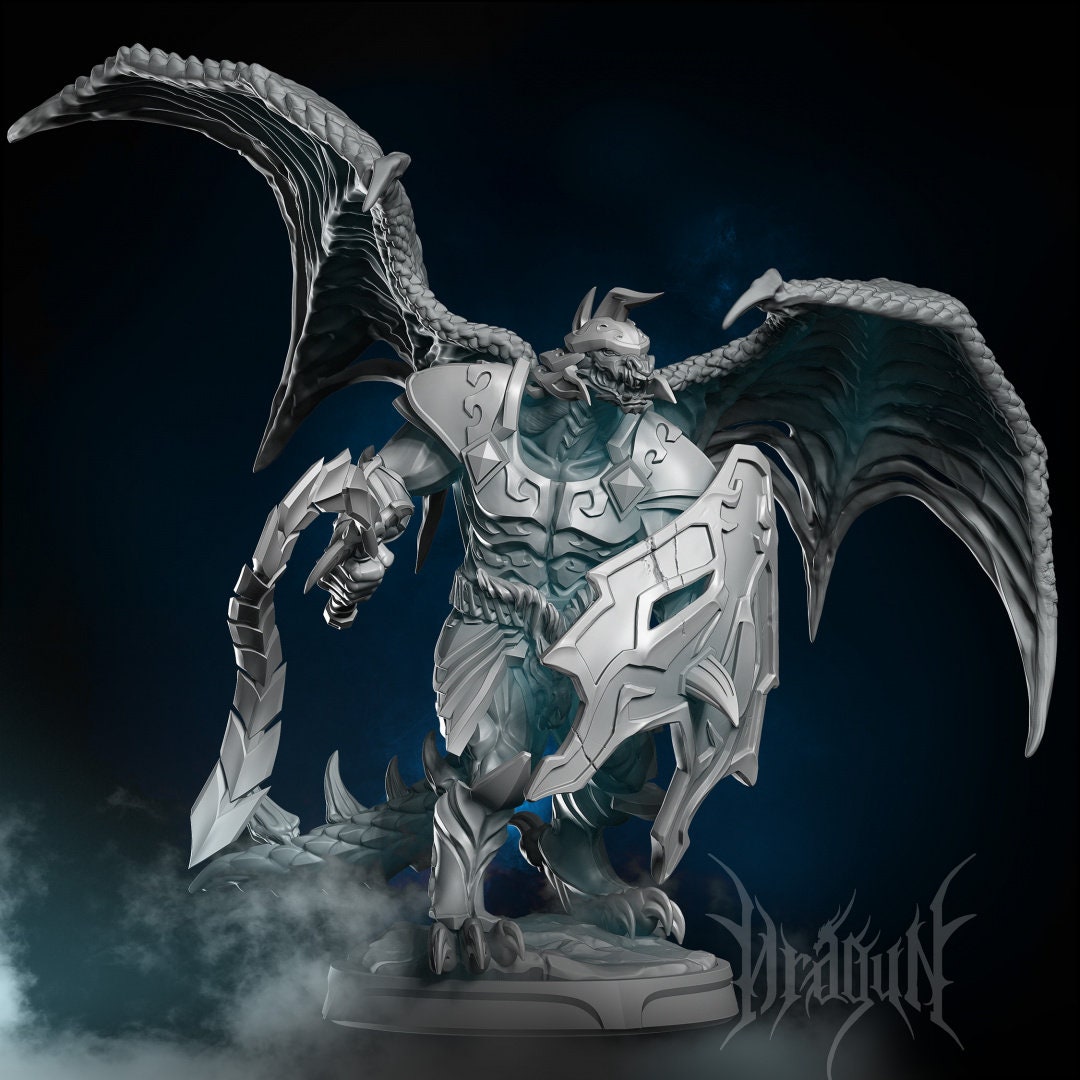 Draconian Boss Dragonborn Gargoyle Dragun Studios 32mm Printed ...