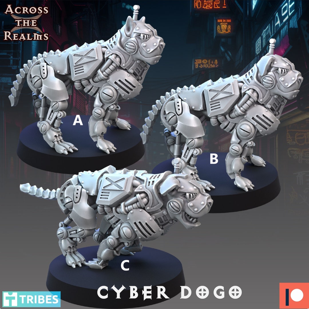 Grimdark Cyber Dog Cyberpunk Riot Forces Across the - Etsy