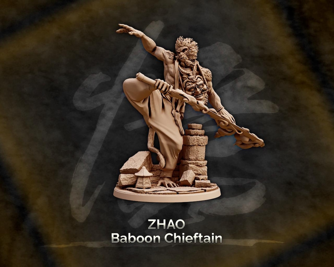 Zhao Baboon Chieftain Artificer Mini Printed Miniatures Ideal for ...