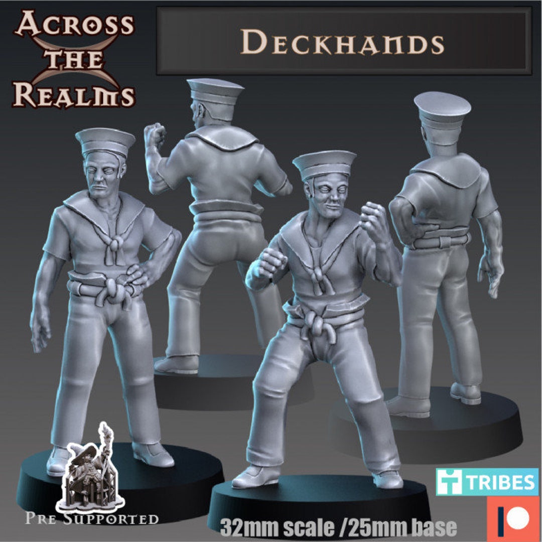 Naval Deckhands - Sailors - WW2 30s Pulp - Across the Realms - 32mm ...
