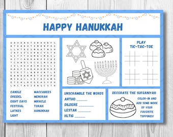 Kids Passover Activity Printable Placemat, Activity for Kids During the ...