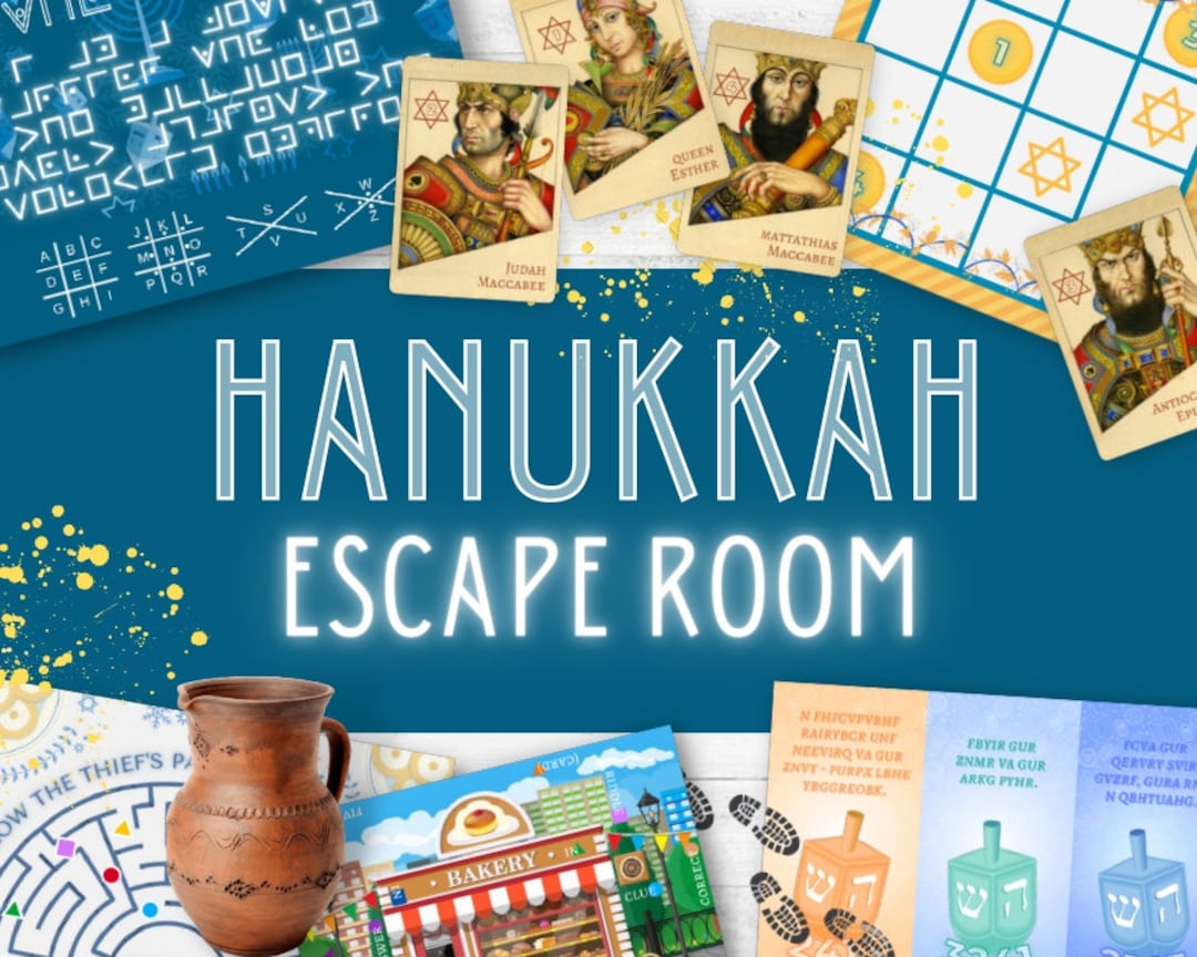 Hanukkah Escape Room: Jewish Holiday Game (printable, Instant Download ...