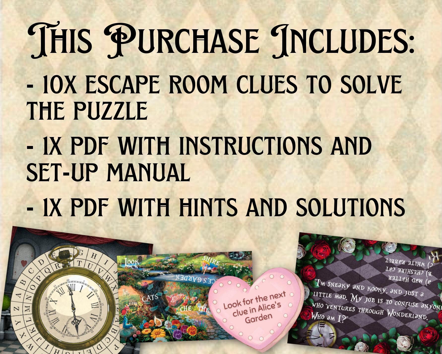 Escape From Wonderland Digital Escape Room Instant Download - Etsy Canada