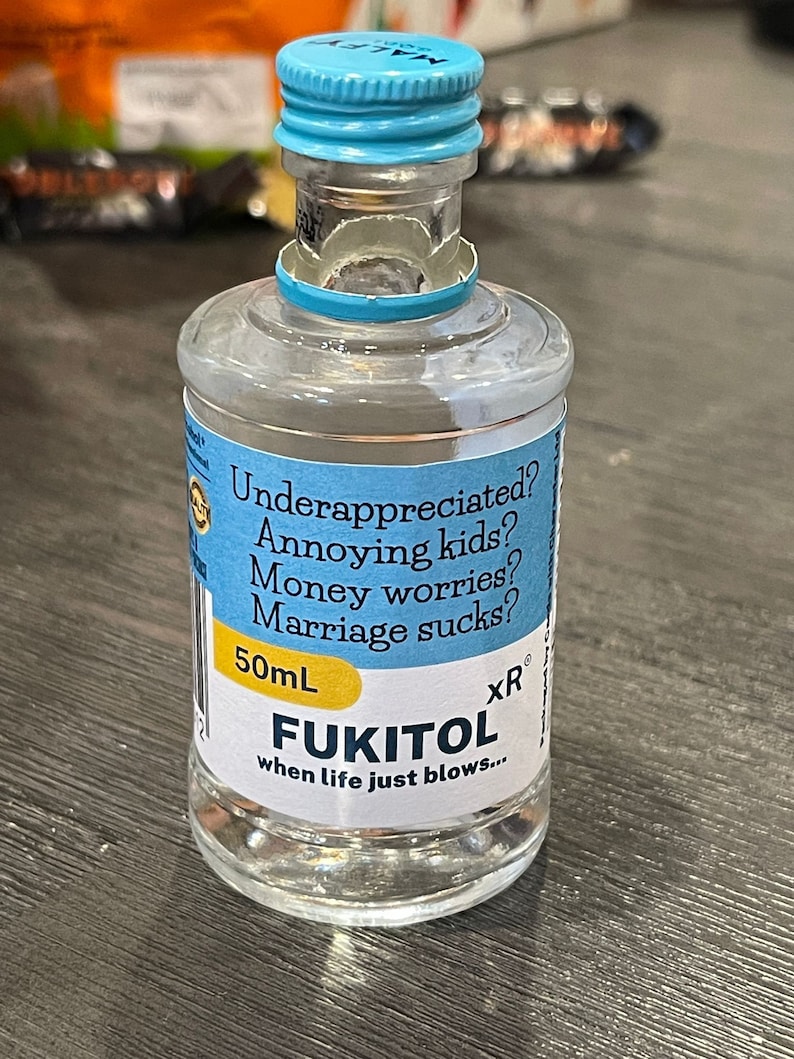 Fukitol Pharmacy Label: Gag Gift Tumbler Stickers (instant Download) - Etsy