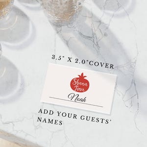 Rosh Hashanah Rectangle Seder Labels, Seder Placemat, DIY Name Tags ...