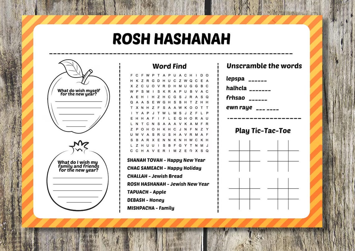Rosh Hashanah Activity Bundle, Escape Room, Scavenger Hunt (printable ...