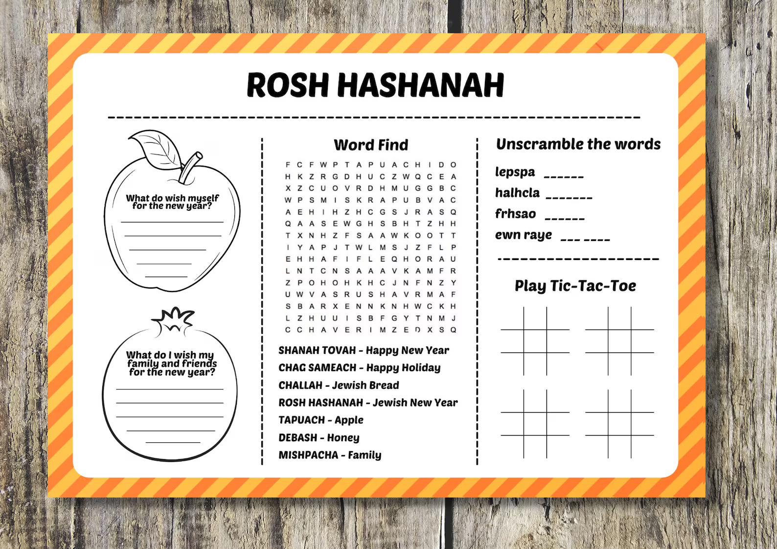 Rosh Hashanah Activity Bundle, Escape Room, Scavenger Hunt (printable ...