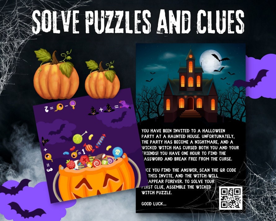 Escape From the Haunted House Halloween Escape Room - Etsy