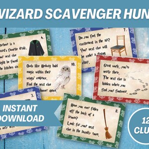 Wizard Party Pack: Escape Room, Scavenger Hunt & Trivia (digital ...