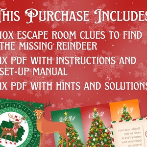 Christmas Escape Room 2023, Find the Missing Reindeer, Escape Printable ...