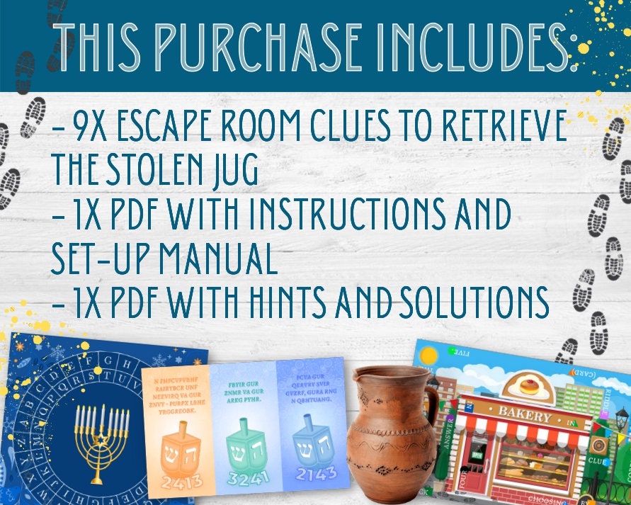 Hanukkah Mystery Escape Game – Printable Jewish Holiday Activity ...