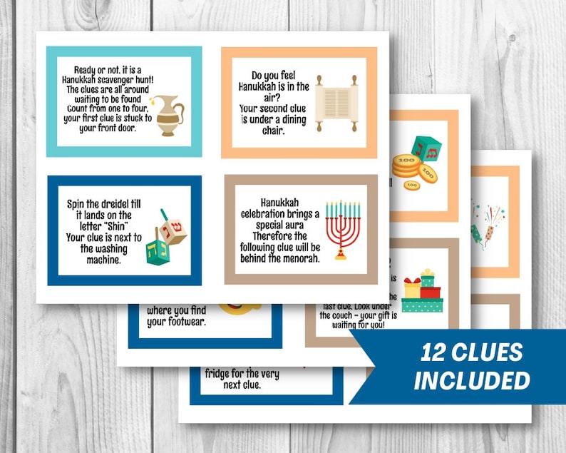 Hanukkah Scavenger Hunt Chanukah Game Fun Hanukah Activity - Etsy