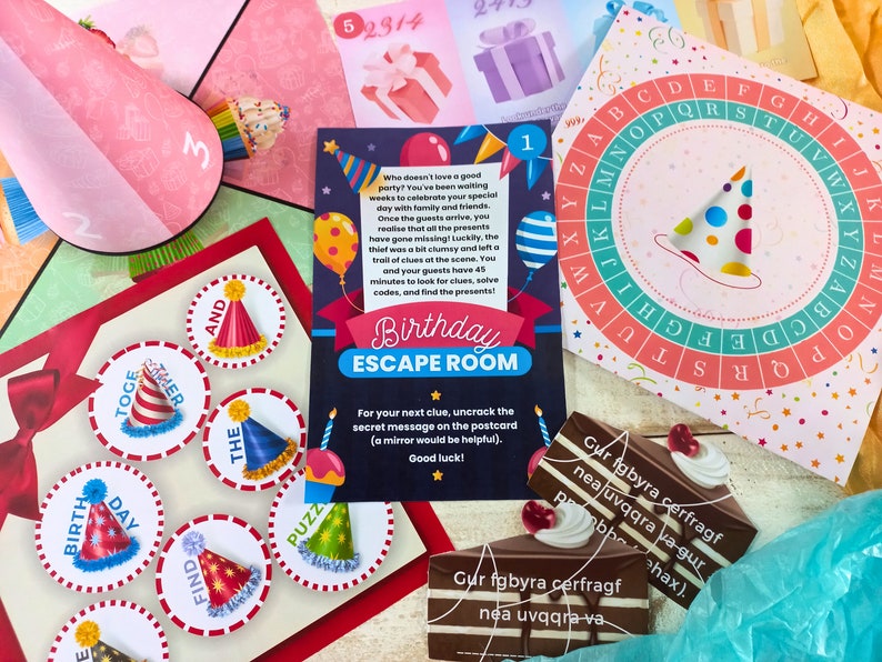 Printable Birthday Escape Room Game: Kids Party Activity (instant ...