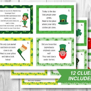 St. Patrick's Day Scavenger Hunt: Leprechaun Clues (PDF) - Etsy