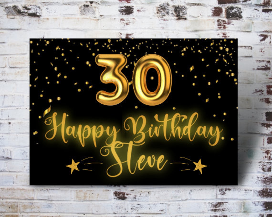 Customizable Happy Birthday Party Sign Outdoor Sign Party | Etsy