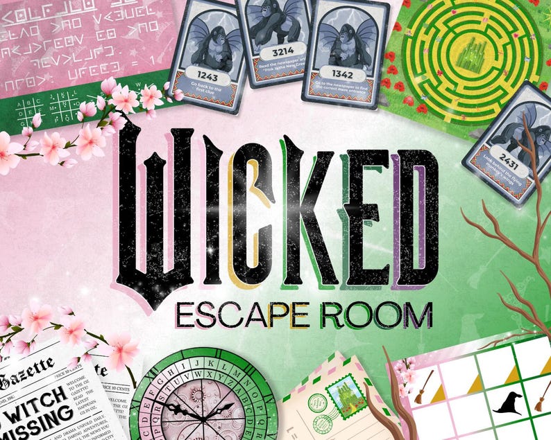 Wicked Party Pack: Escape Room, Bingo, Scavenger Hunt, Placemat (PDF ...