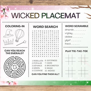Wicked Junior Activity Bundle, Wicked Scavenger Hunt, Wicked Bingo ...