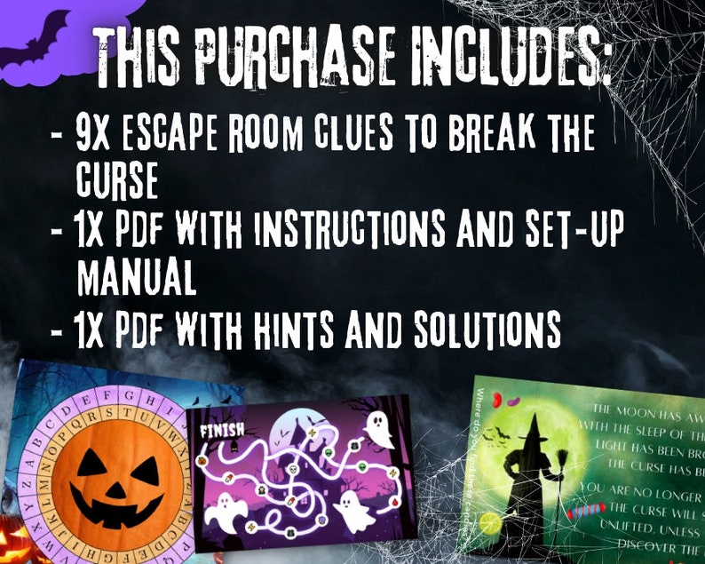 Haunted House Escape Room Game, Halloween Party Printable, Spooky ...