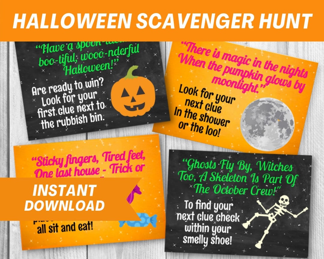 Halloween Scavenger Hunt, Halloween Game, Fun Halloween Activity ...