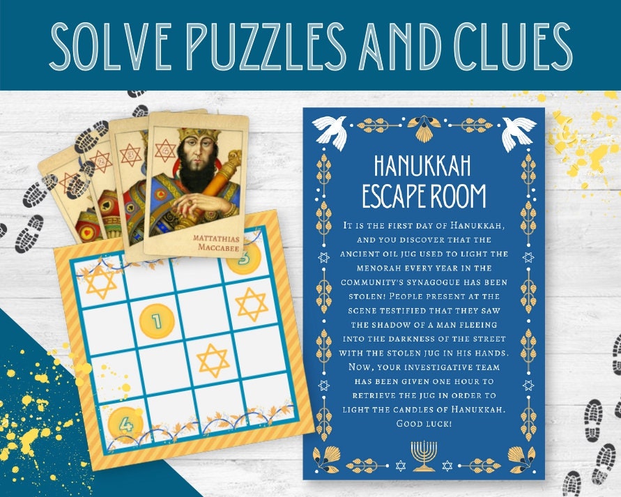 Hanukkah Mystery Escape Game – Printable Jewish Holiday Activity ...