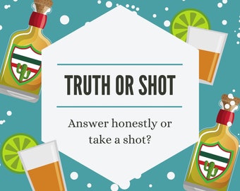 Truth or Drink Printable Drinking Game - Etsy