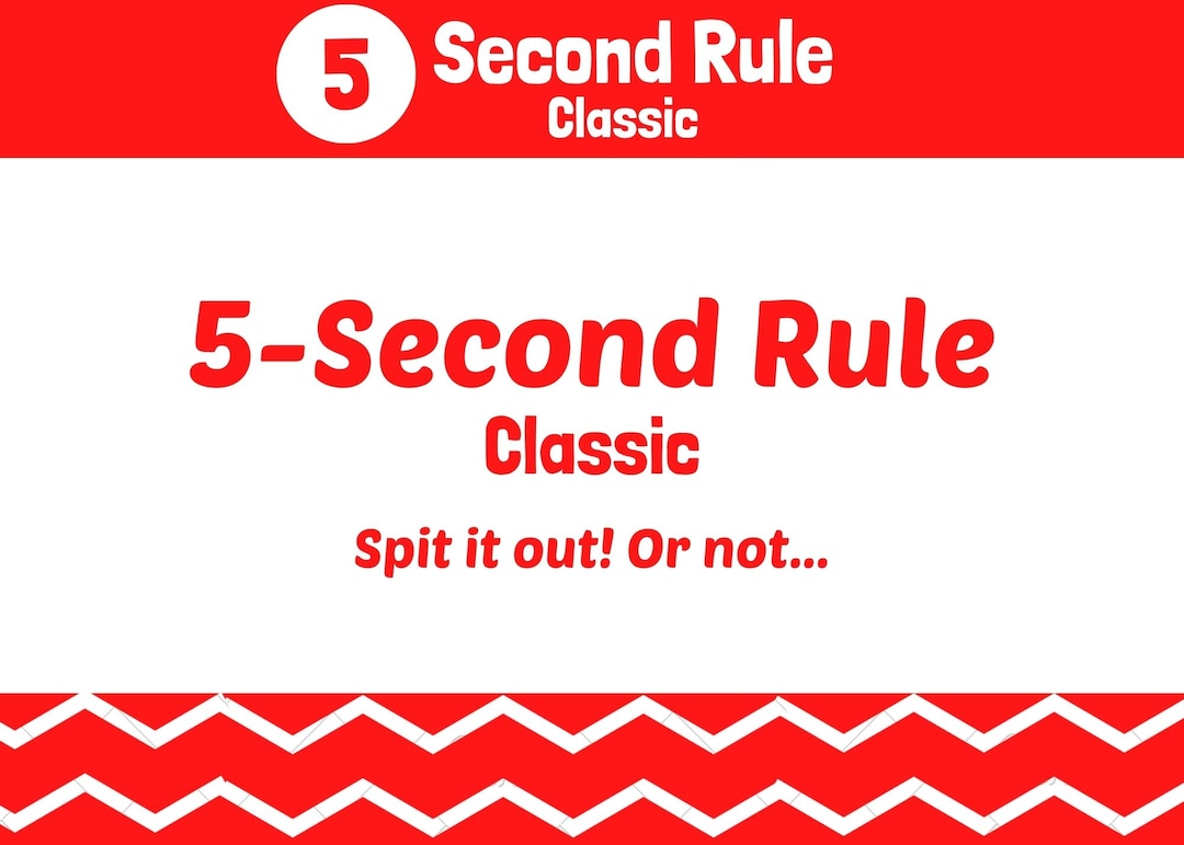 5 Second Rule Printable Game - 30+ Rounds, Family Party, Quiz PDF ...