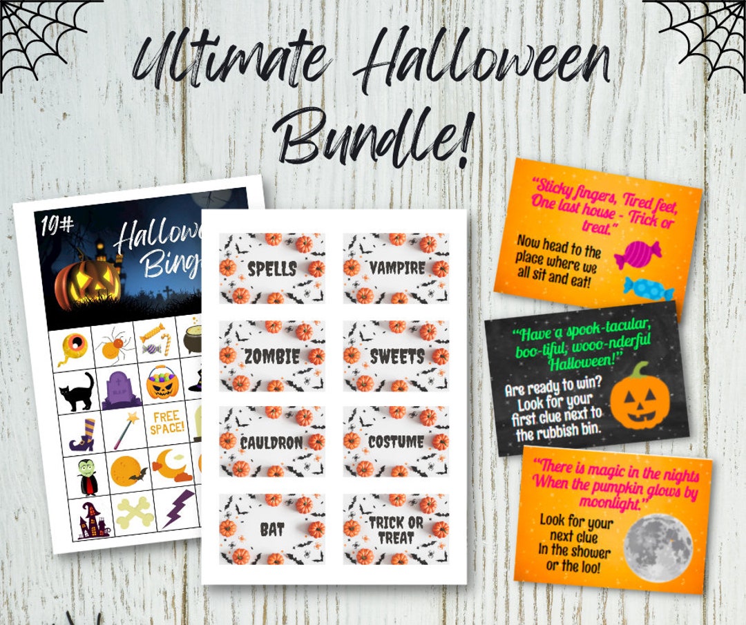 ULTIMATE Halloween Bundle! Halloween Bingo, Printable Halloween ...