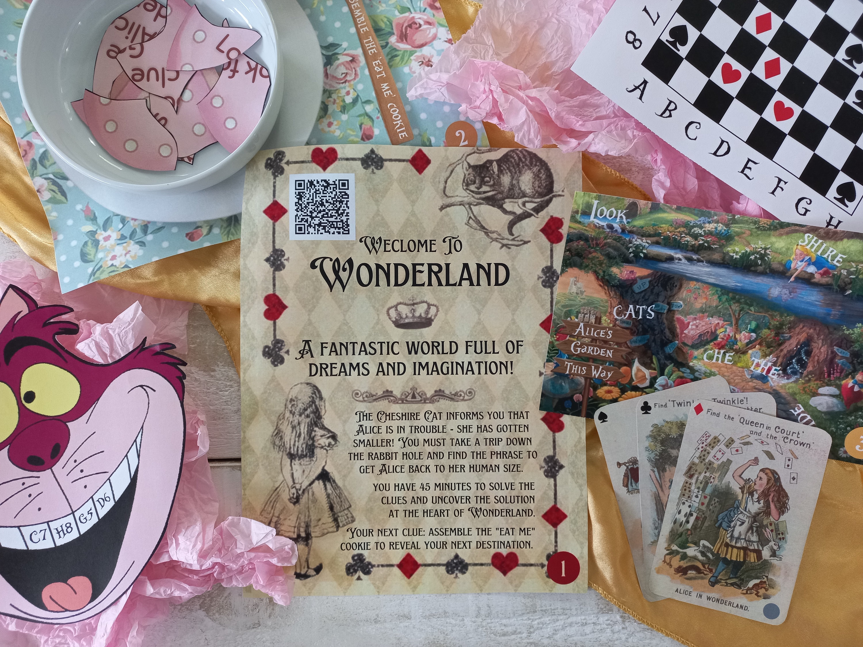 Wonderland Escape Room Kit: Alice Birthday Party Game (digital Download ...