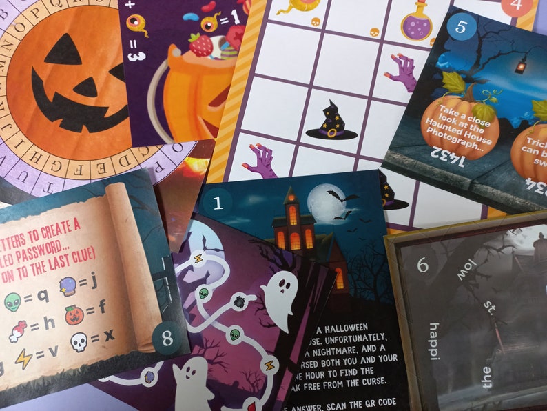Haunted House Escape Room Game, Halloween Party Printable, Spooky ...