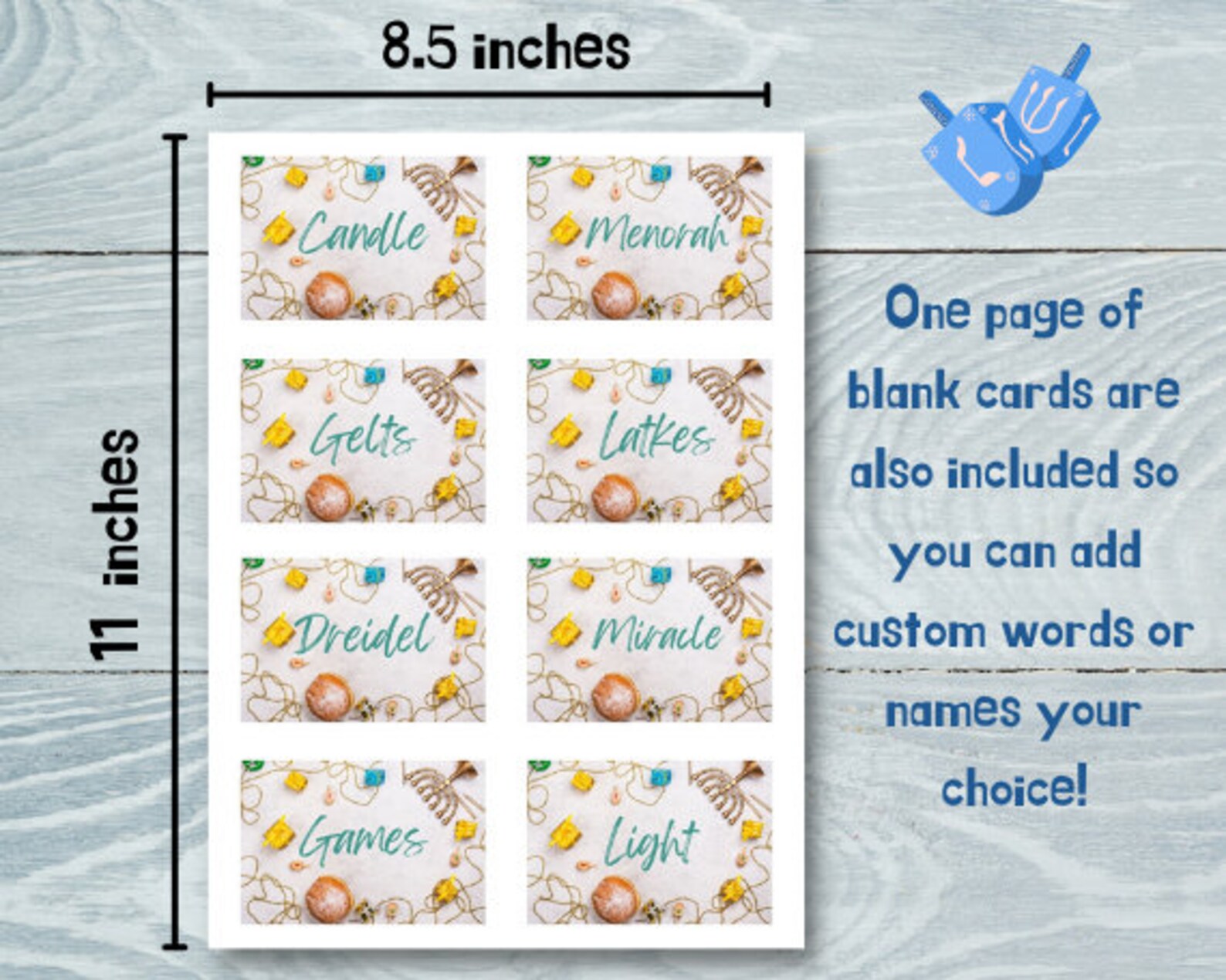 Printable Hanukkah Charades & Pictionary Game (digital File) - Etsy