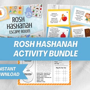 Rosh Hashanah Activity Bundle, Escape Room, Scavenger Hunt (printable ...