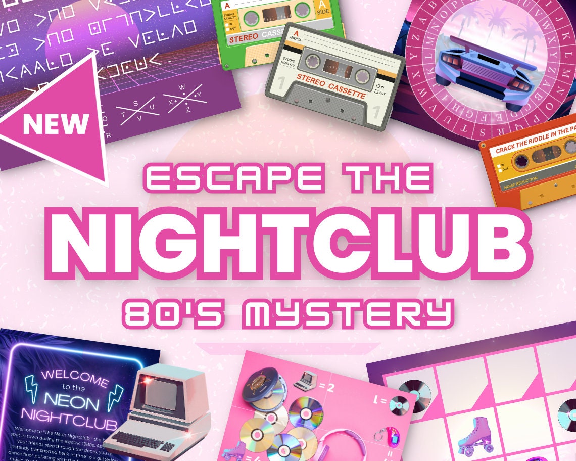 1980s Escape Room: Neon Nightclub Mystery (instant Download) - Etsy