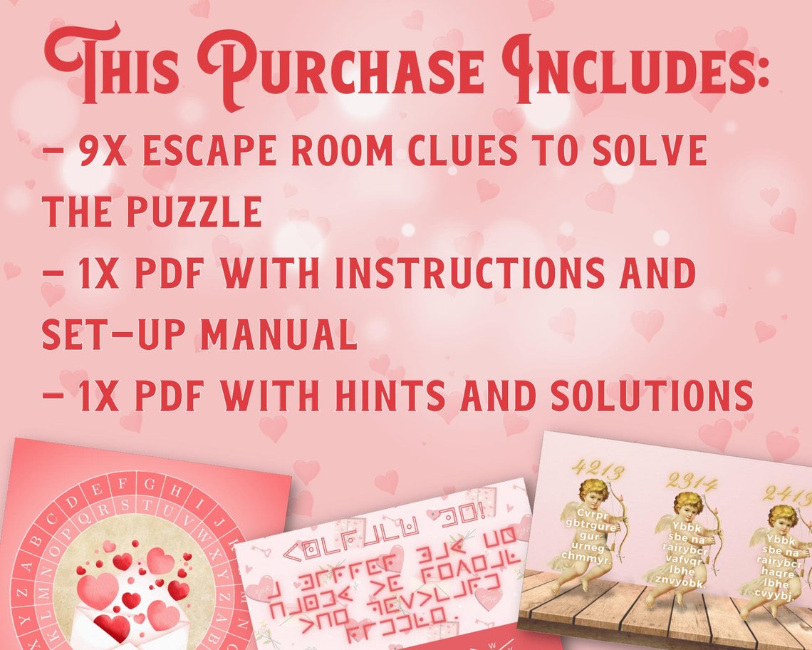 Valentine's Day Escape Room: Quest for Love Game (instant Download PDF ...