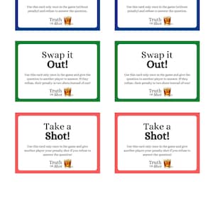 Truth or Shot Card Game: Adult Drinking Game (digital Download) - Etsy
